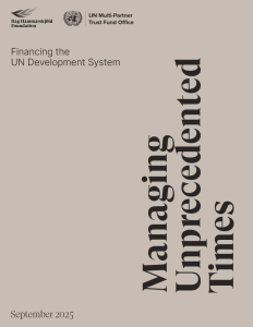 Financing the UN Development System: Managing Unprecedented Times